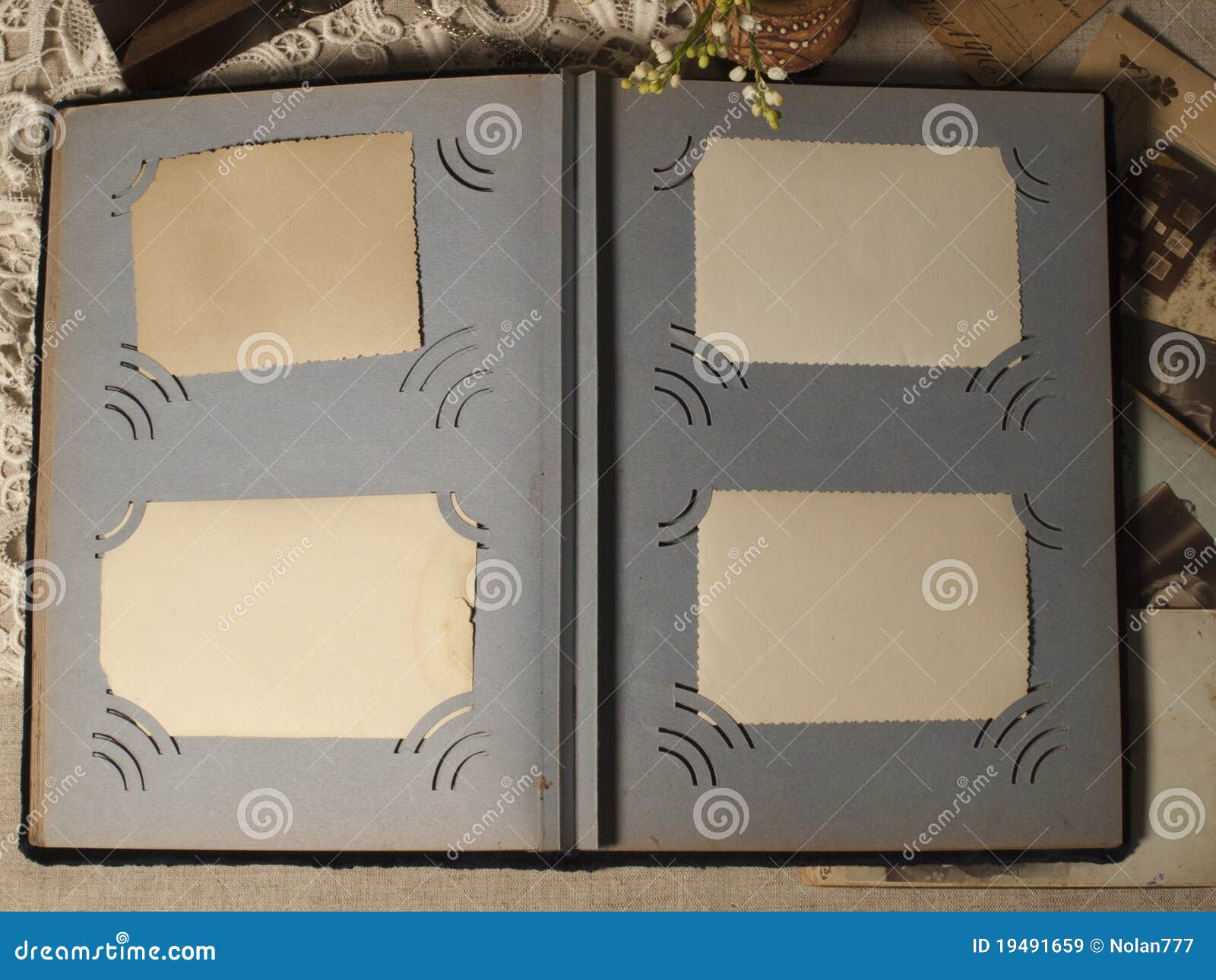 Old album for pictures stock image. Image of photoalbum - 19491659