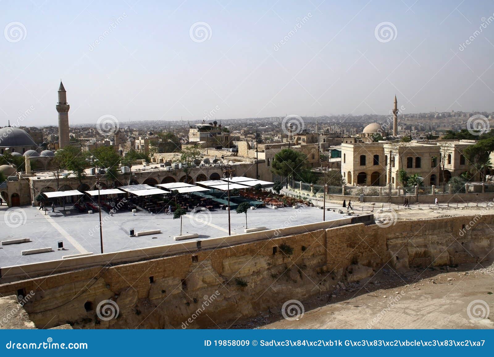 Old Aleppo city stock image. Image of dome, concrete - 19858009