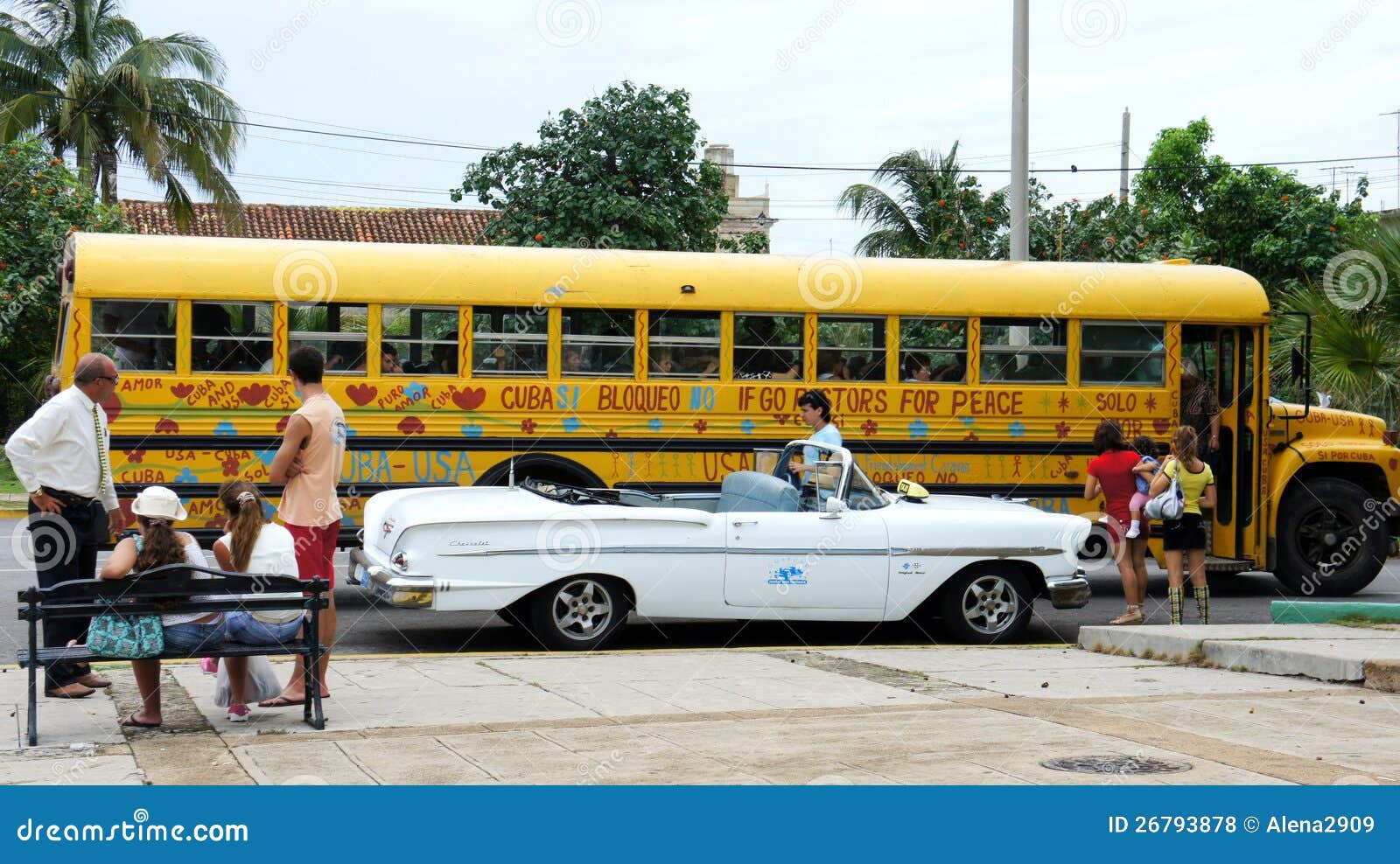 Old American Bus. Cuba. Varadero Editorial Stock Photo - Image of retro ...