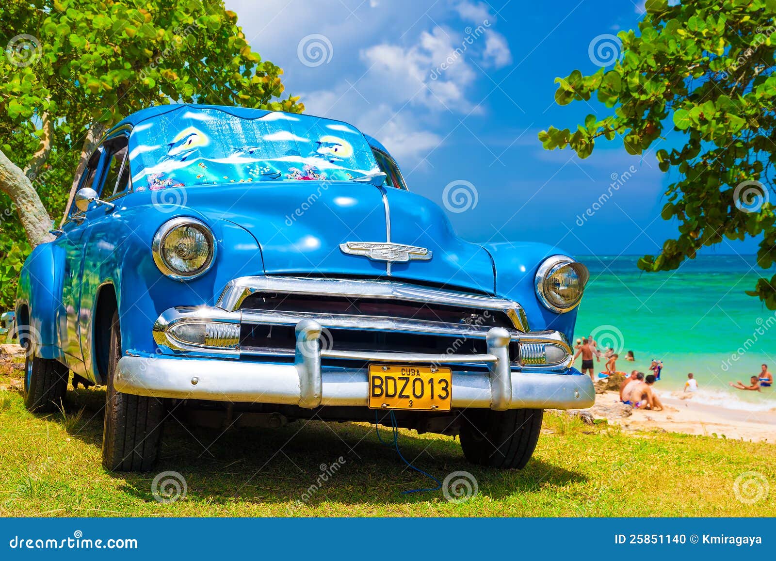 Old American Car at a Beach in Cuba Editorial Image - Image of ...