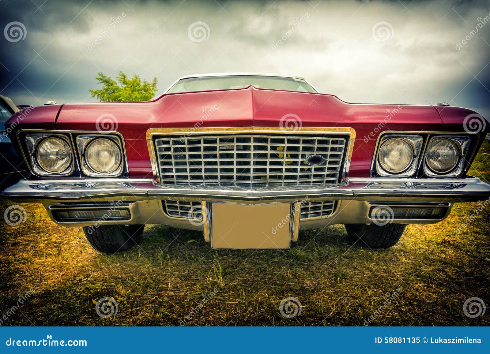 Old American Car in Vintage Style Stock Image - Image of automobile ...