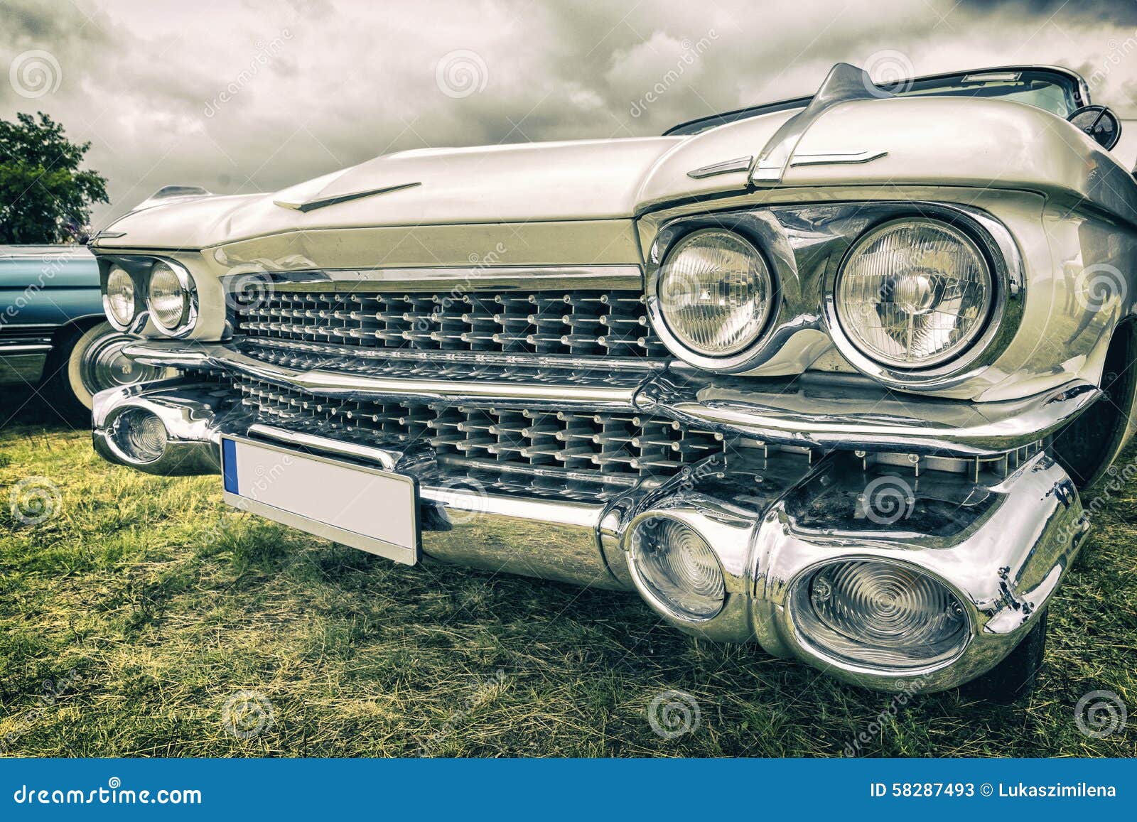 Old American Car in Vintage Style Stock Image - Image of auto, design ...
