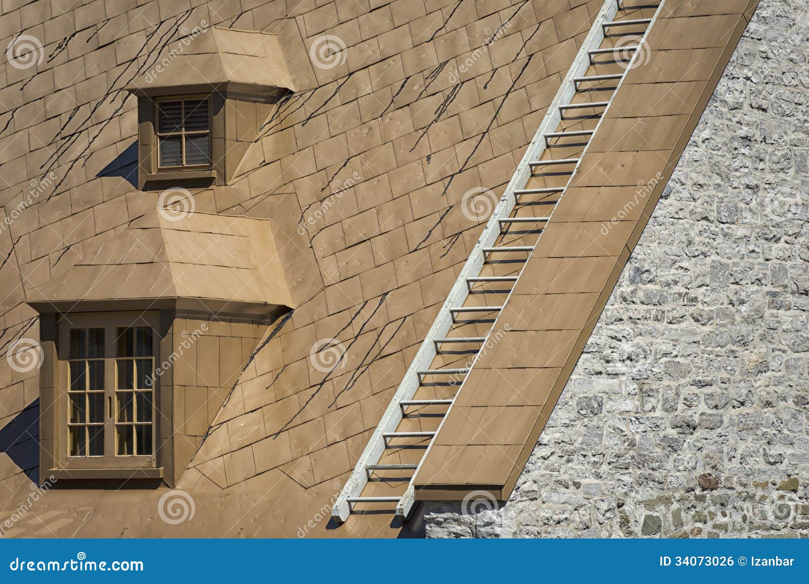 Old american house dormer stock photo. Image of building - 34073026