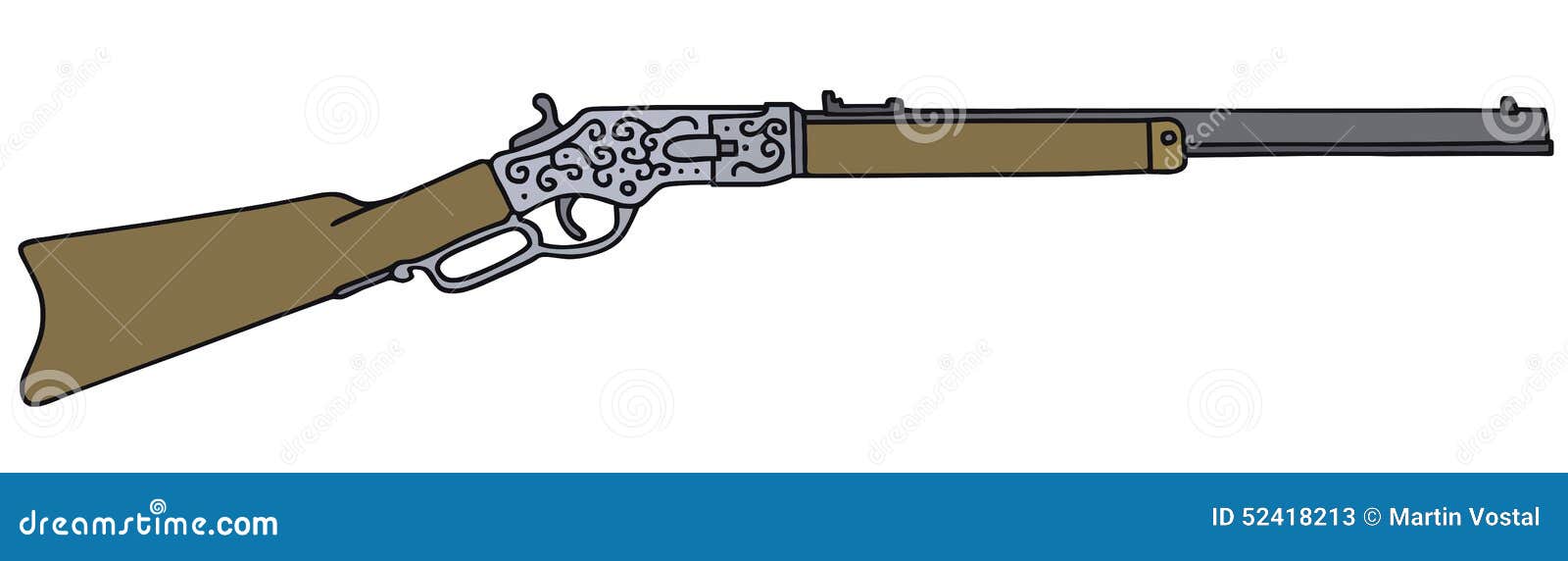 Old American Rifle Cartoon Vector | CartoonDealer.com #52418213
