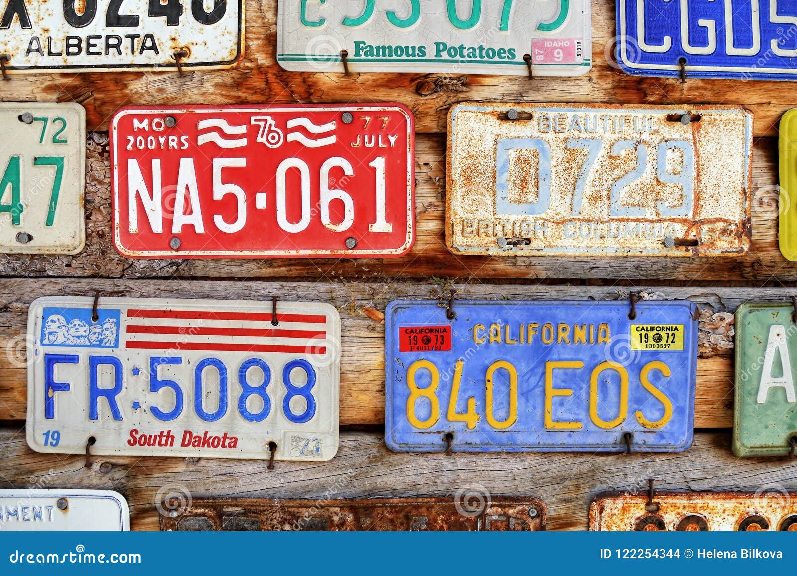 Old License Plates editorial stock image. Image of plates - 122254344