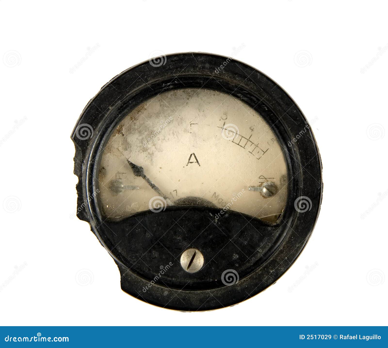 Old ammeter stock image. Image of black, electricity, gauge - 2517029