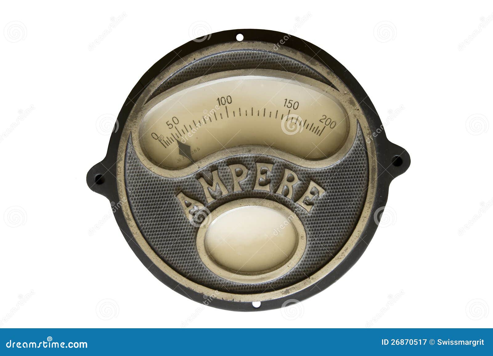 Old ampere meter stock image. Image of electricity, aged - 26870517