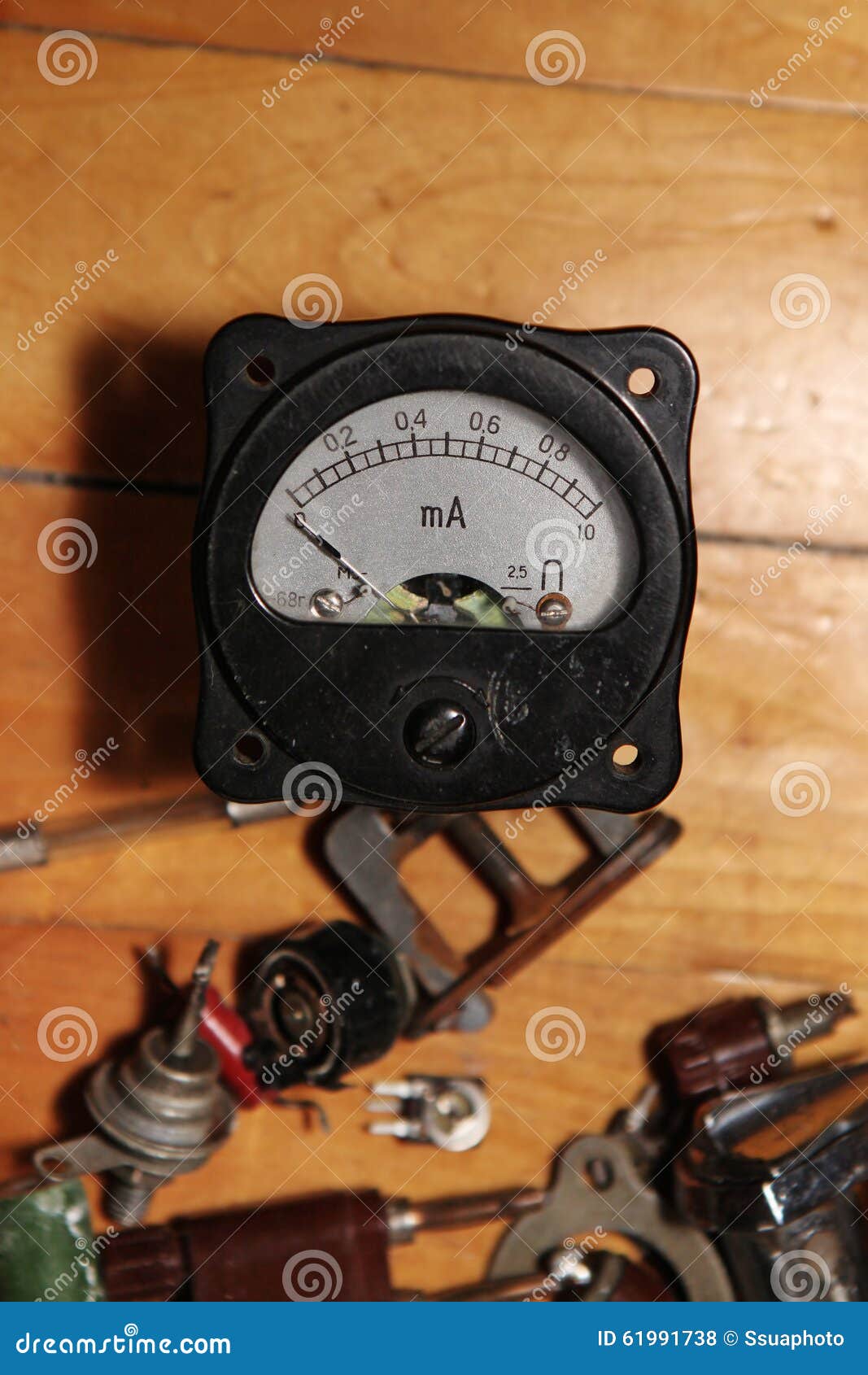 Old amperemeter stock photo. Image of component, element - 61991738