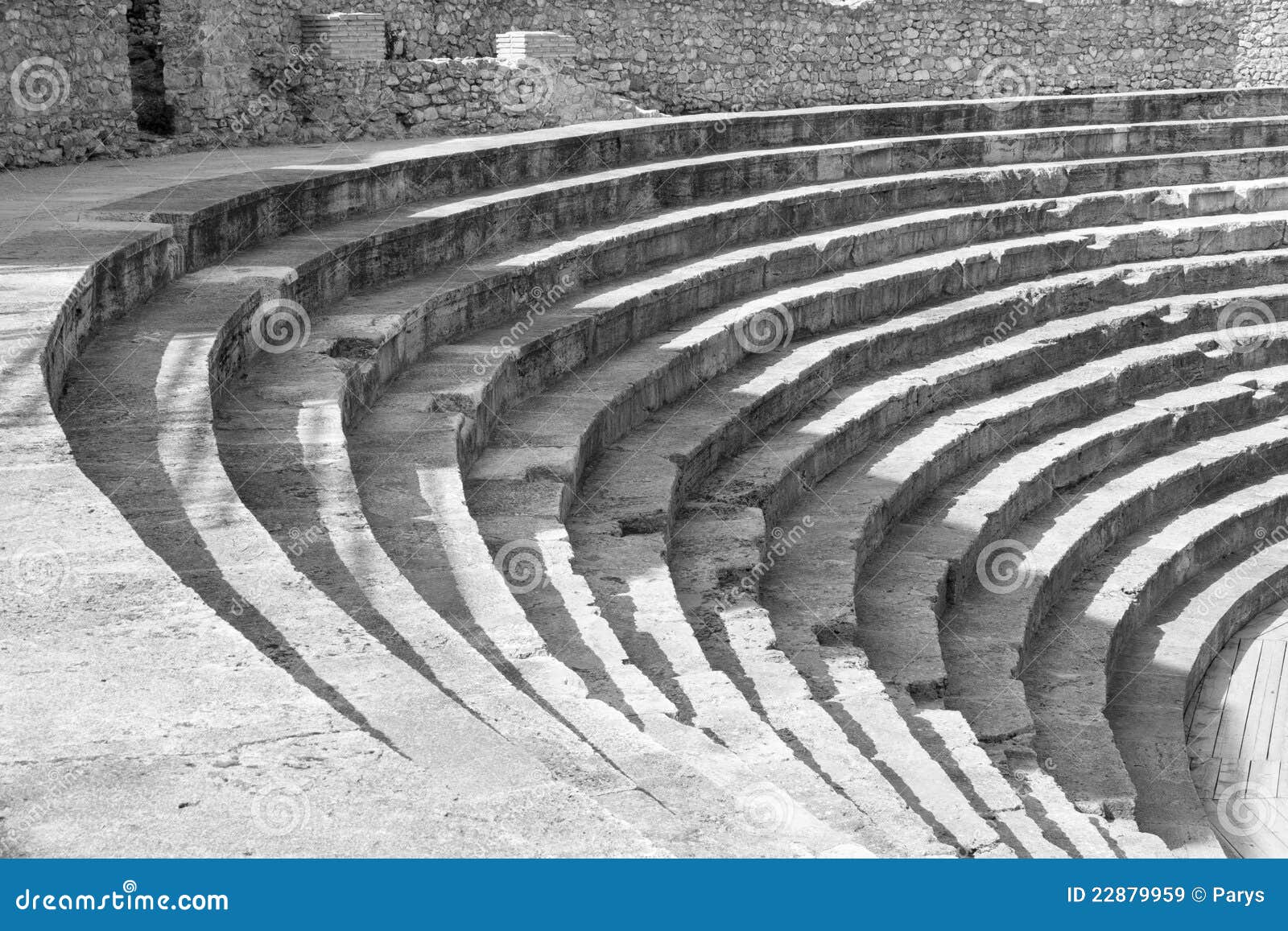 Old amphitheater in Ohrid stock image. Image of excavations - 22879959