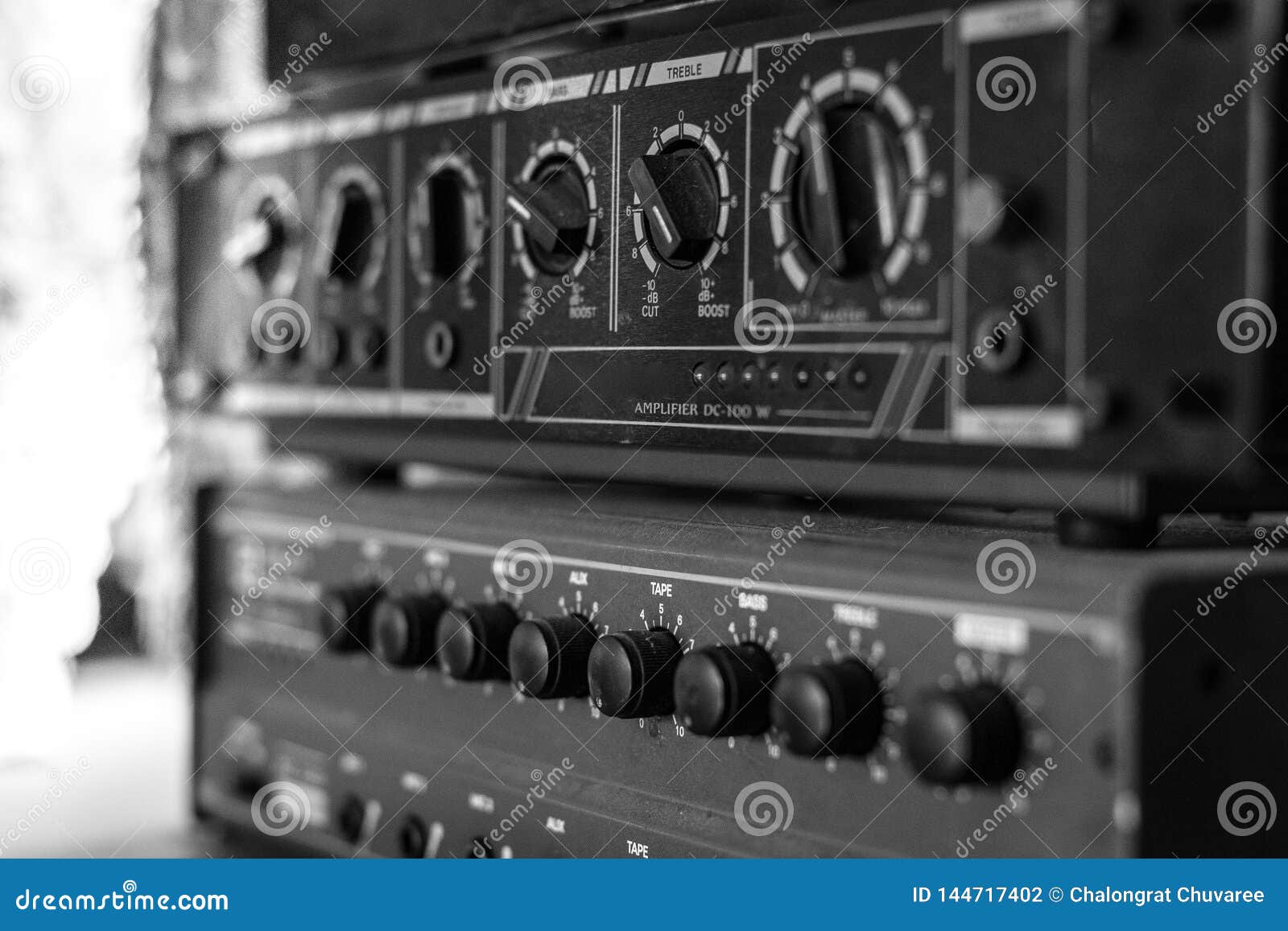 Old amplifier Close up stock photo. Image of electric - 144717402