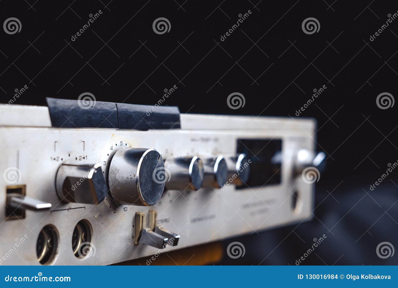 The old amplifier stock photo. Image of entertainment - 130016984
