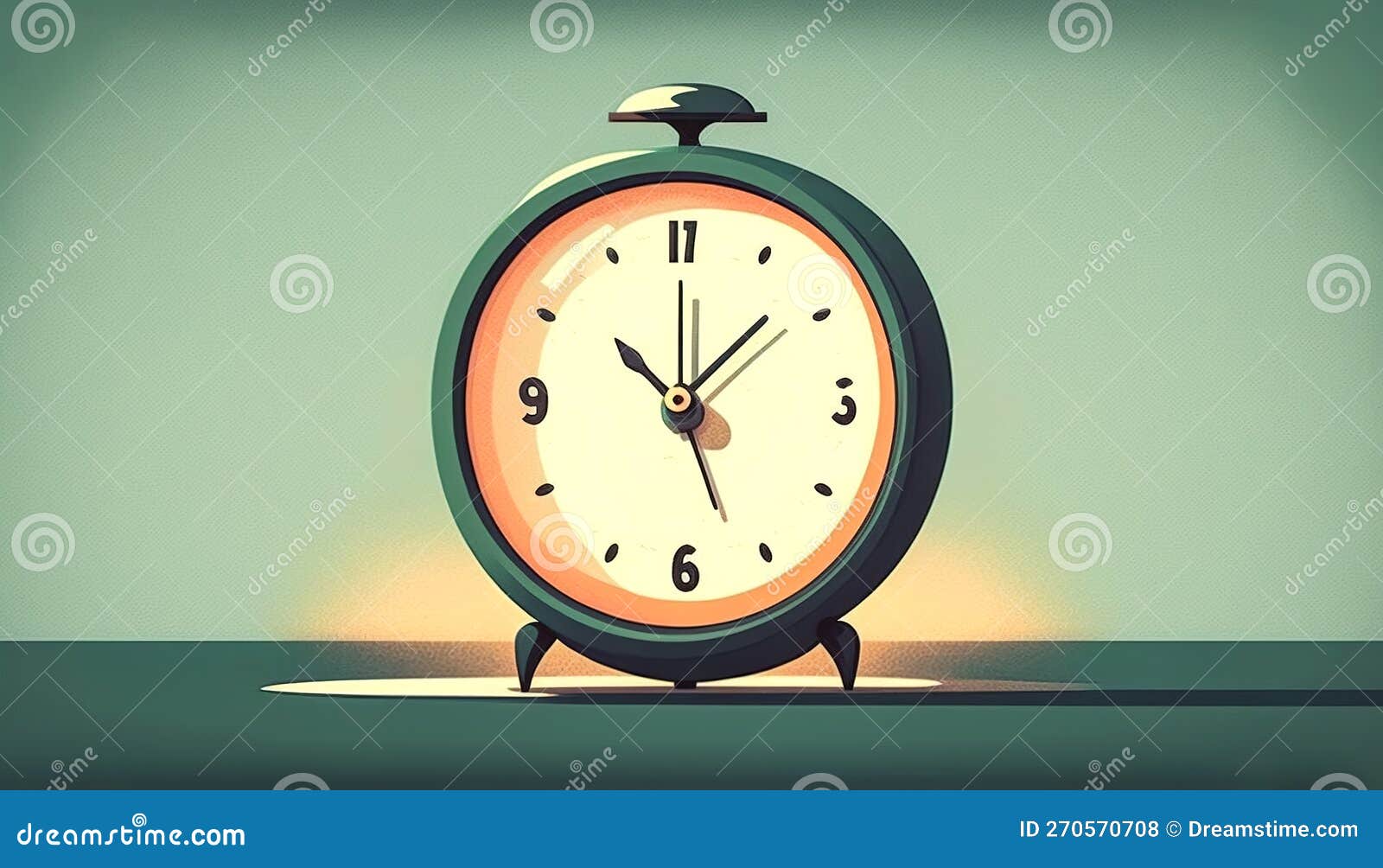 Old Analog Alarm Clock Isolated Generative Ai Stock Illustration Illustration Of Cartoon
