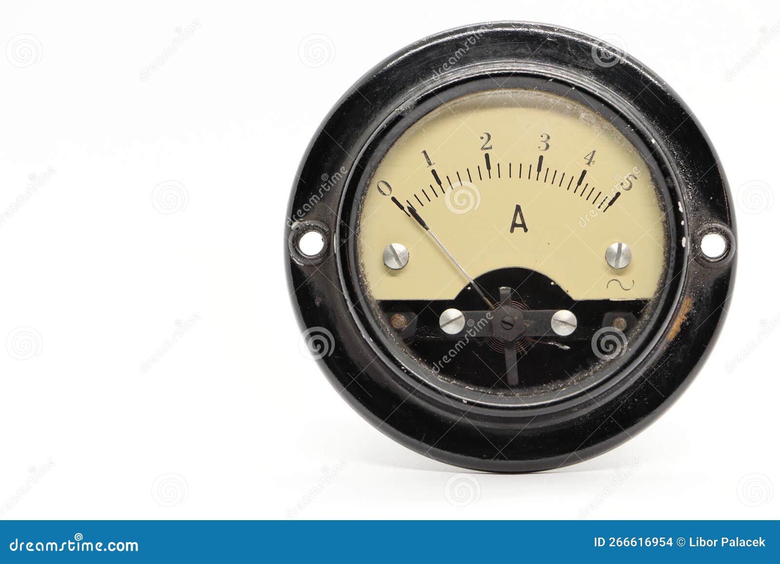 Analog Ammeter Or Voltmeter On A White Background Royalty-Free Stock ...