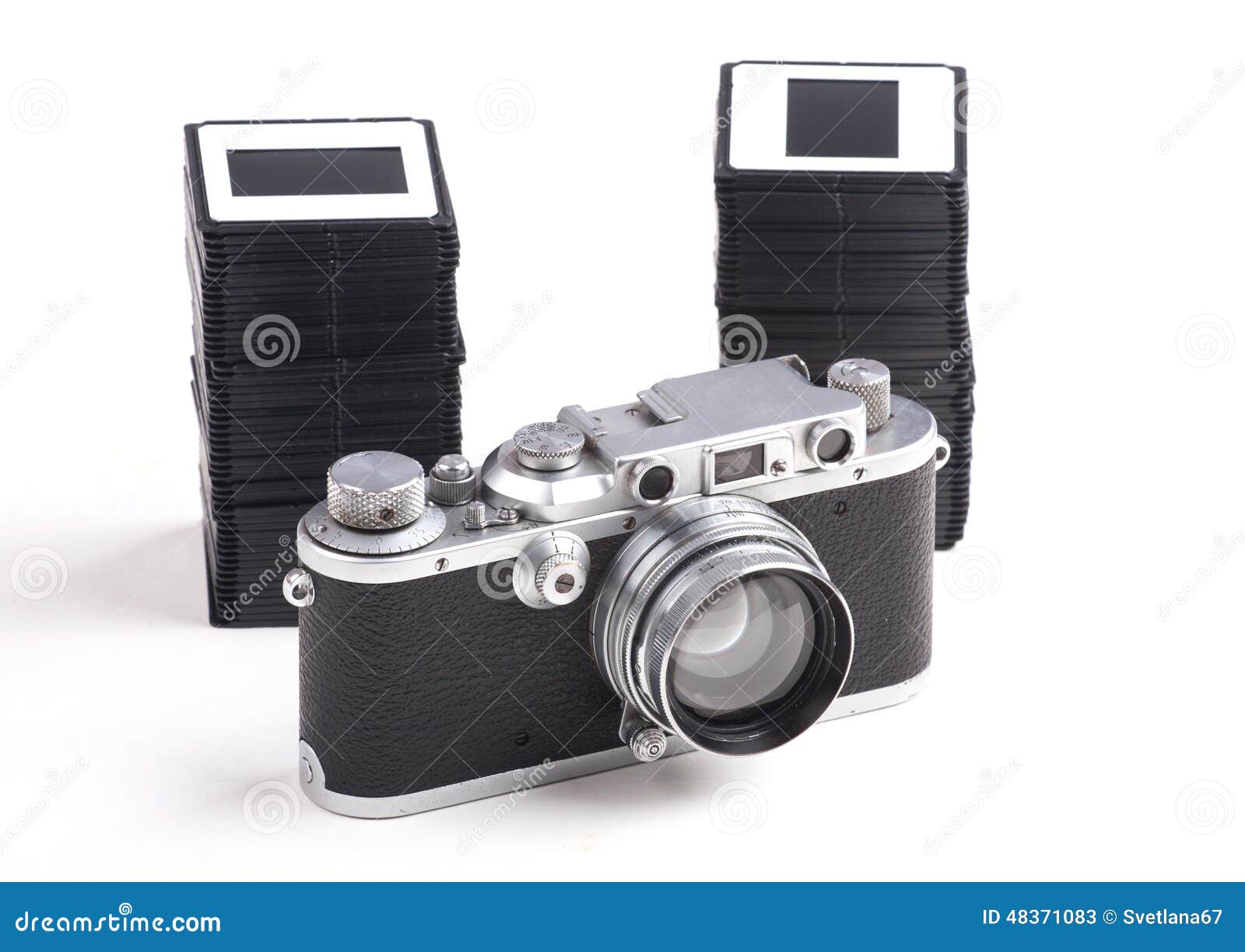 Old Analog Camera and Stack of Slides Stock Image - Image of memories ...