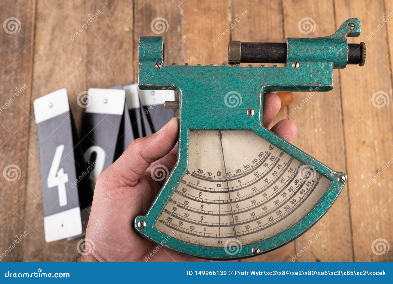 Old Analog Device for Measuring the Height of Trees. a Historic Tool ...