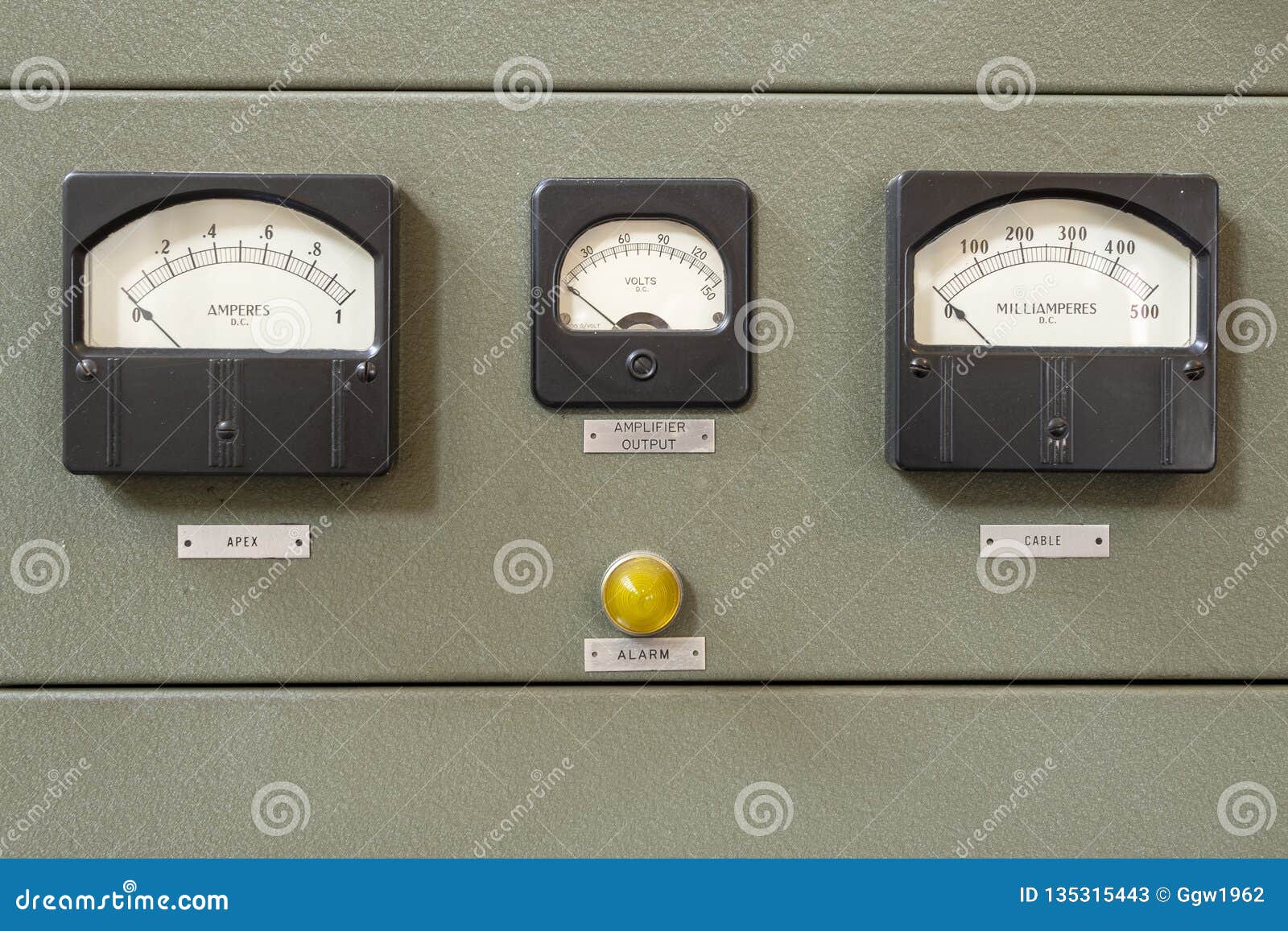 Old analog dial stock image. Image of electric, ammeter - 135315443