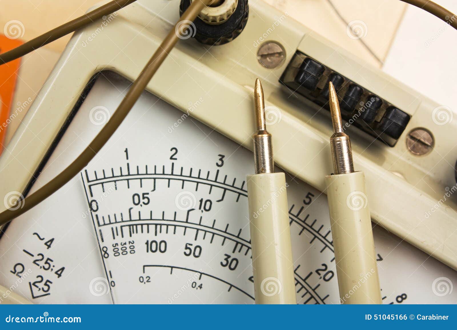 Old analog multimeter stock photo. Image of industry - 51045166