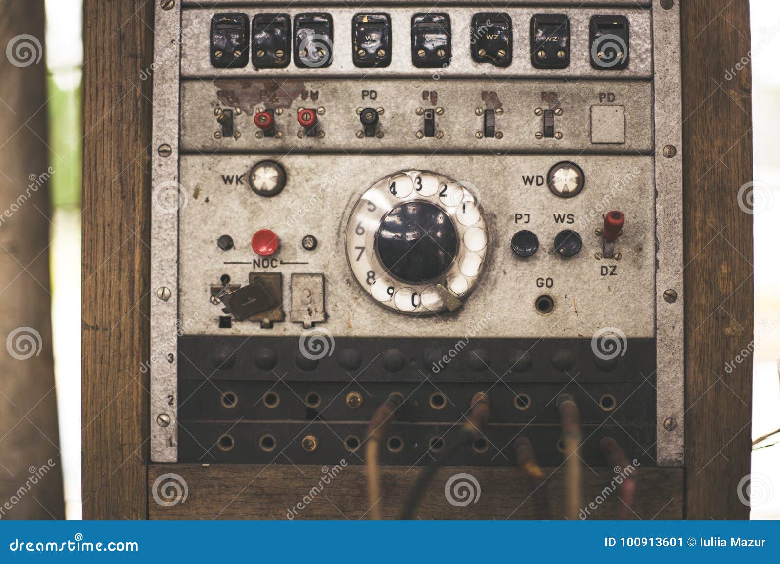 Old Analog Telephone Station Stock Image - Image of communication ...