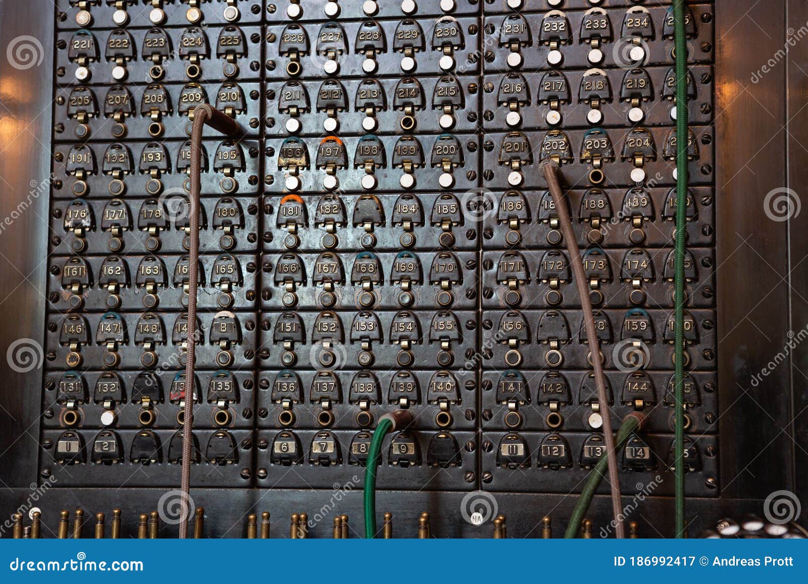 Old telephone switchboard stock image. Image of full - 186992417