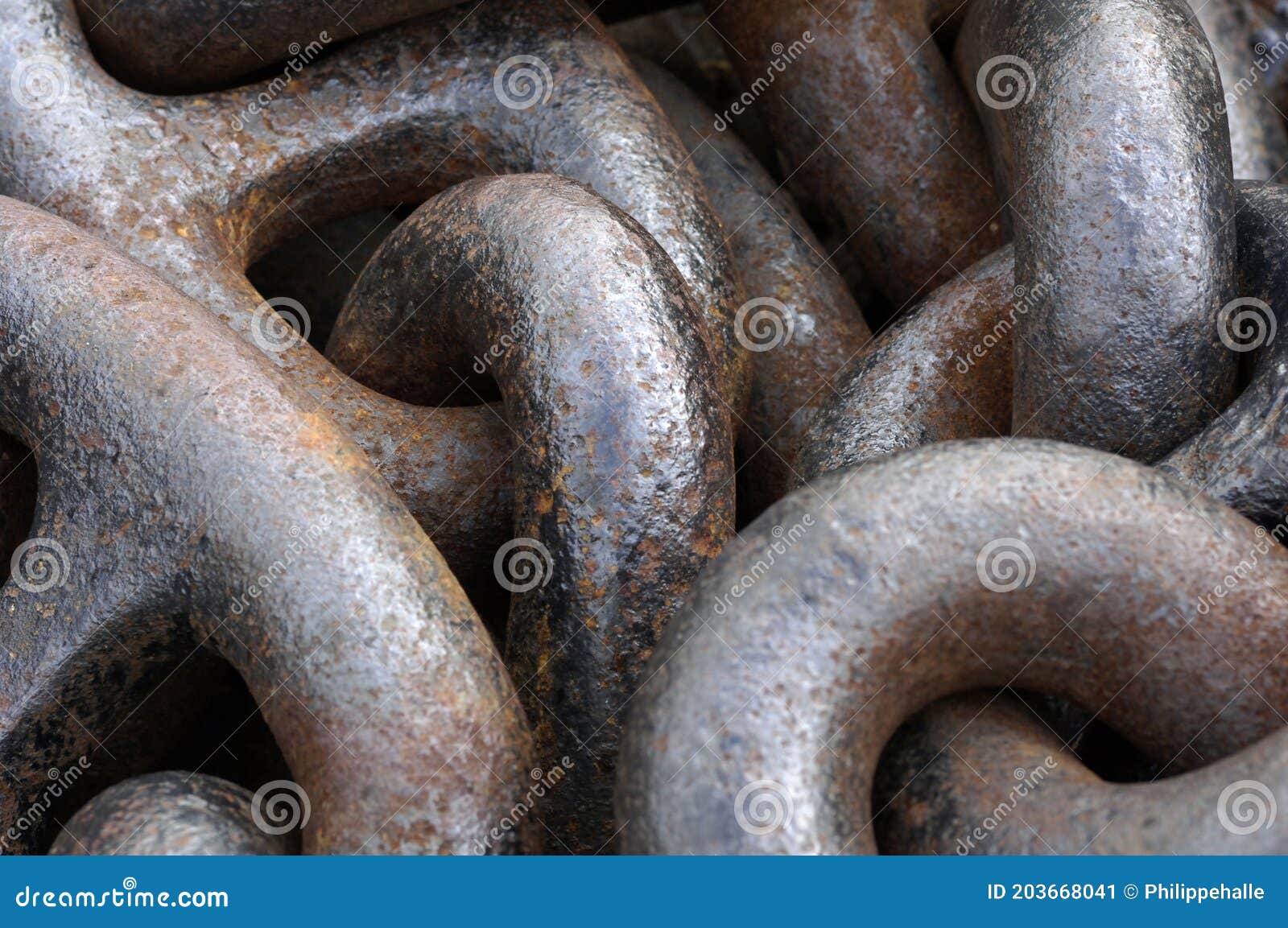 Old anchor chain stock image. Image of boat, anchors - 203668041
