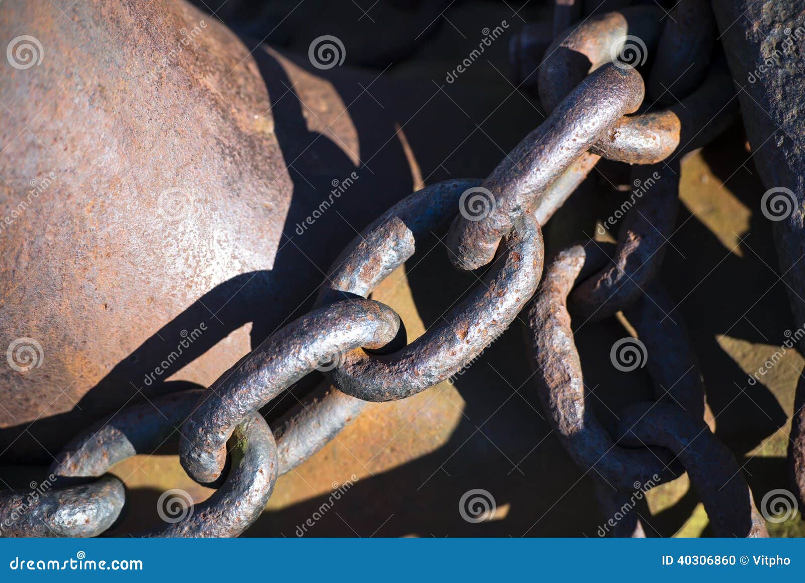 Old Anchor Chain Link in the Link Stock Photo - Image of rusty, chain ...