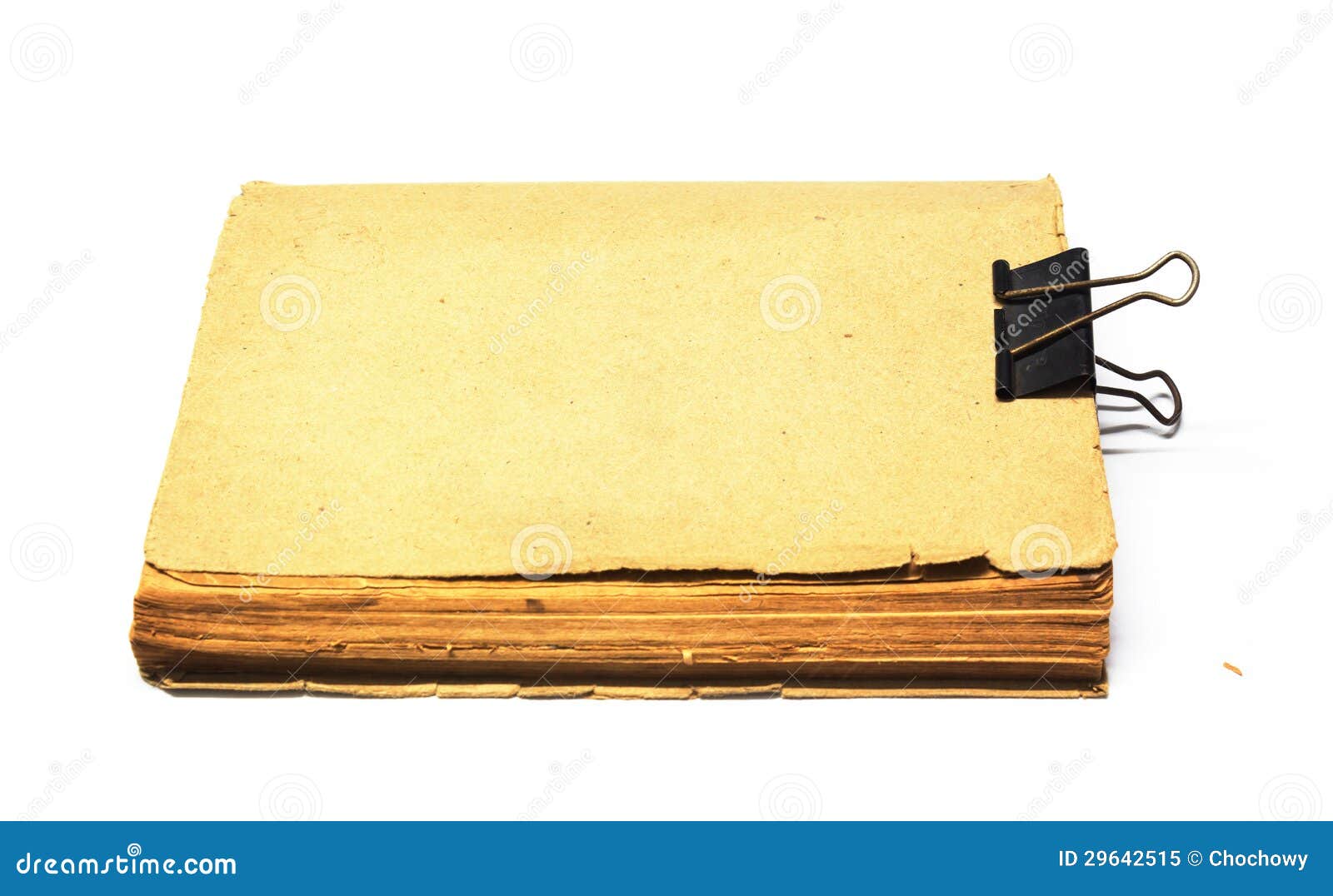 Old Ancient Book, Empty Cover Pages of a Book with Cilp Stock Image ...
