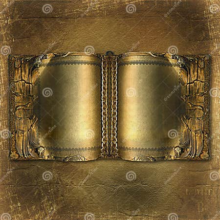 Old Ancient Book with Gold Pages Stock Photo - Image of book, leaf ...