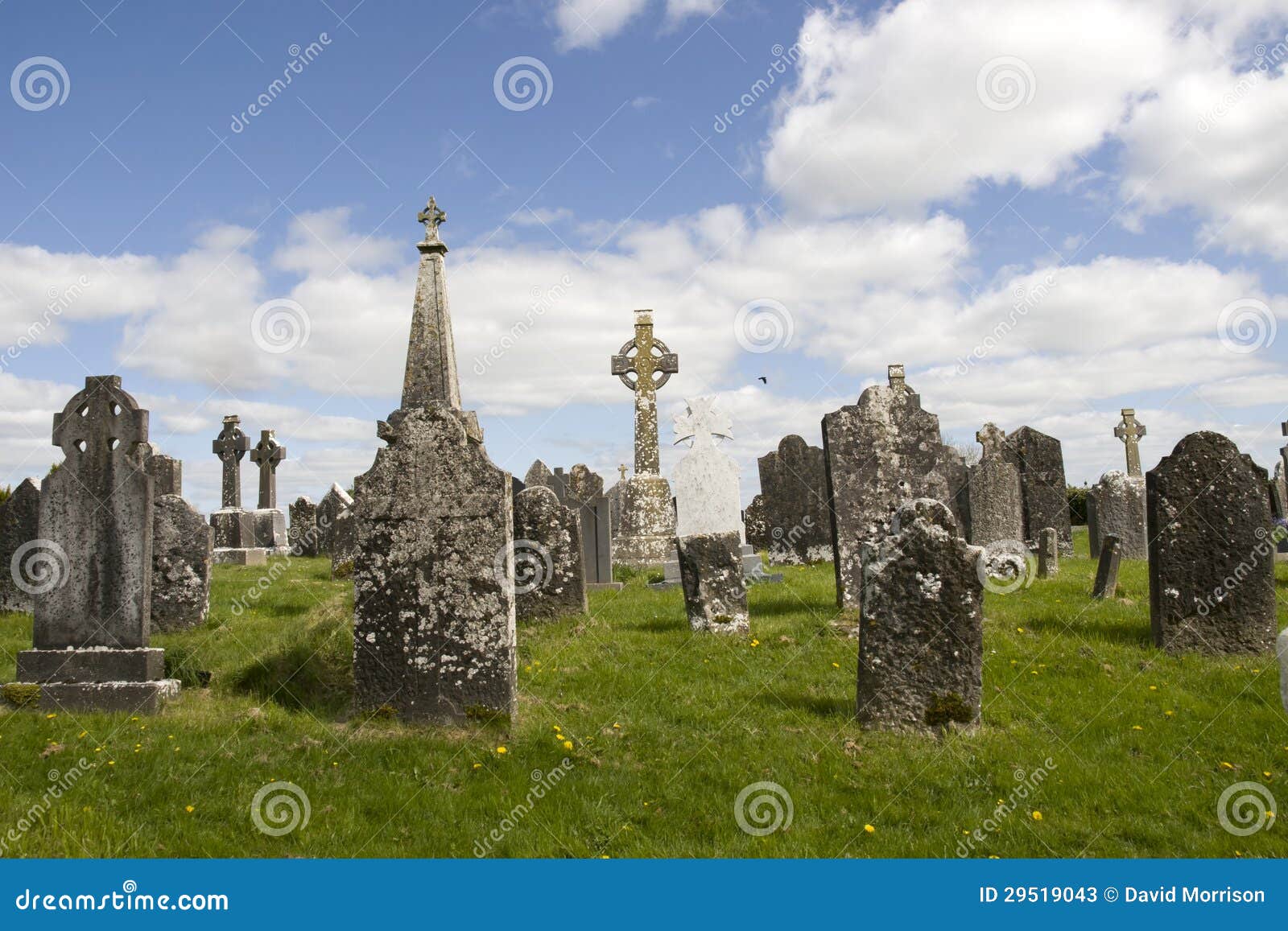 Old Ancient Celtic Graveyard Stock Image - Image of ireland, burial ...