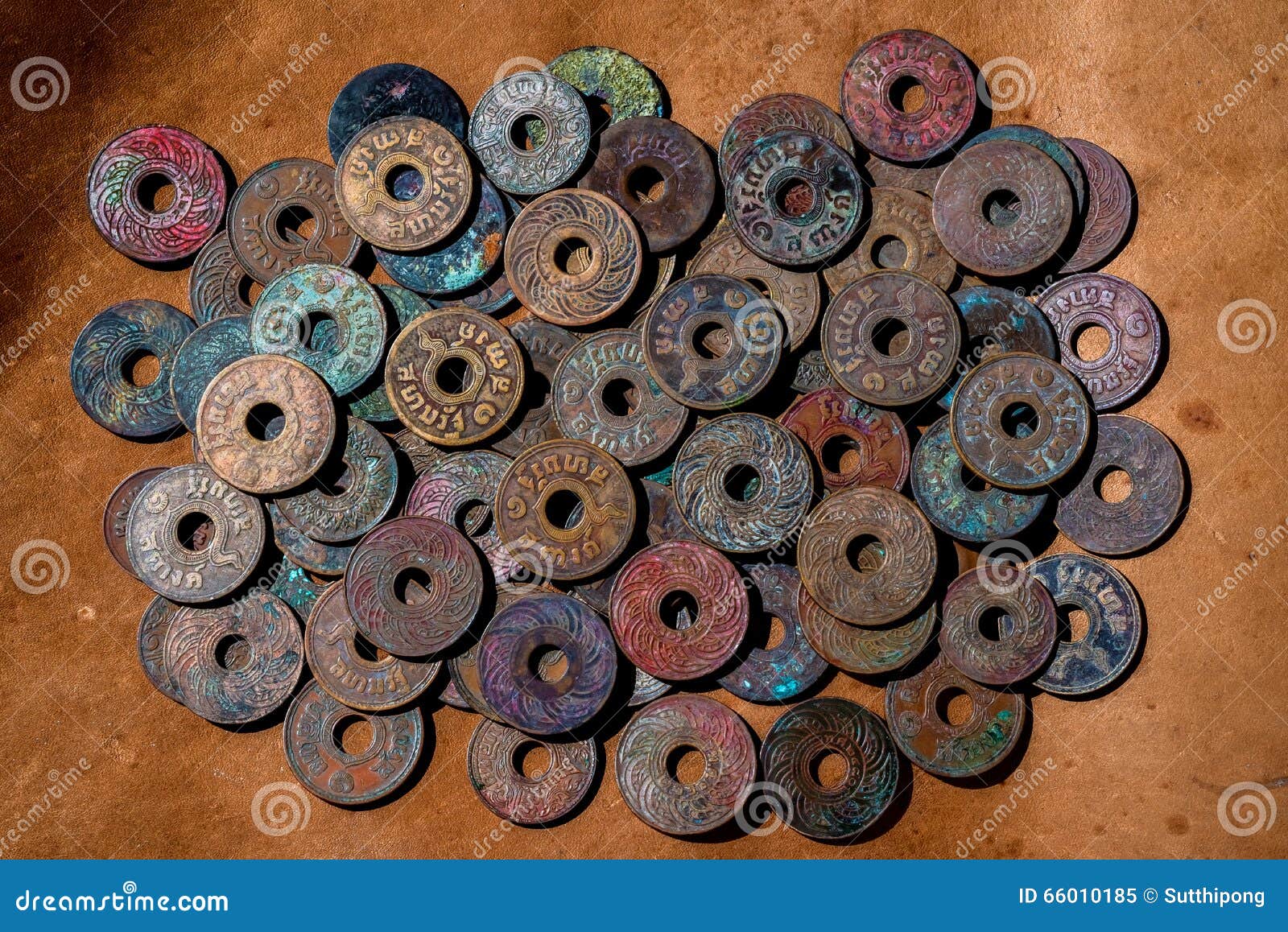 Old Ancient Coins of Thailand Stock Image - Image of coins, antique ...
