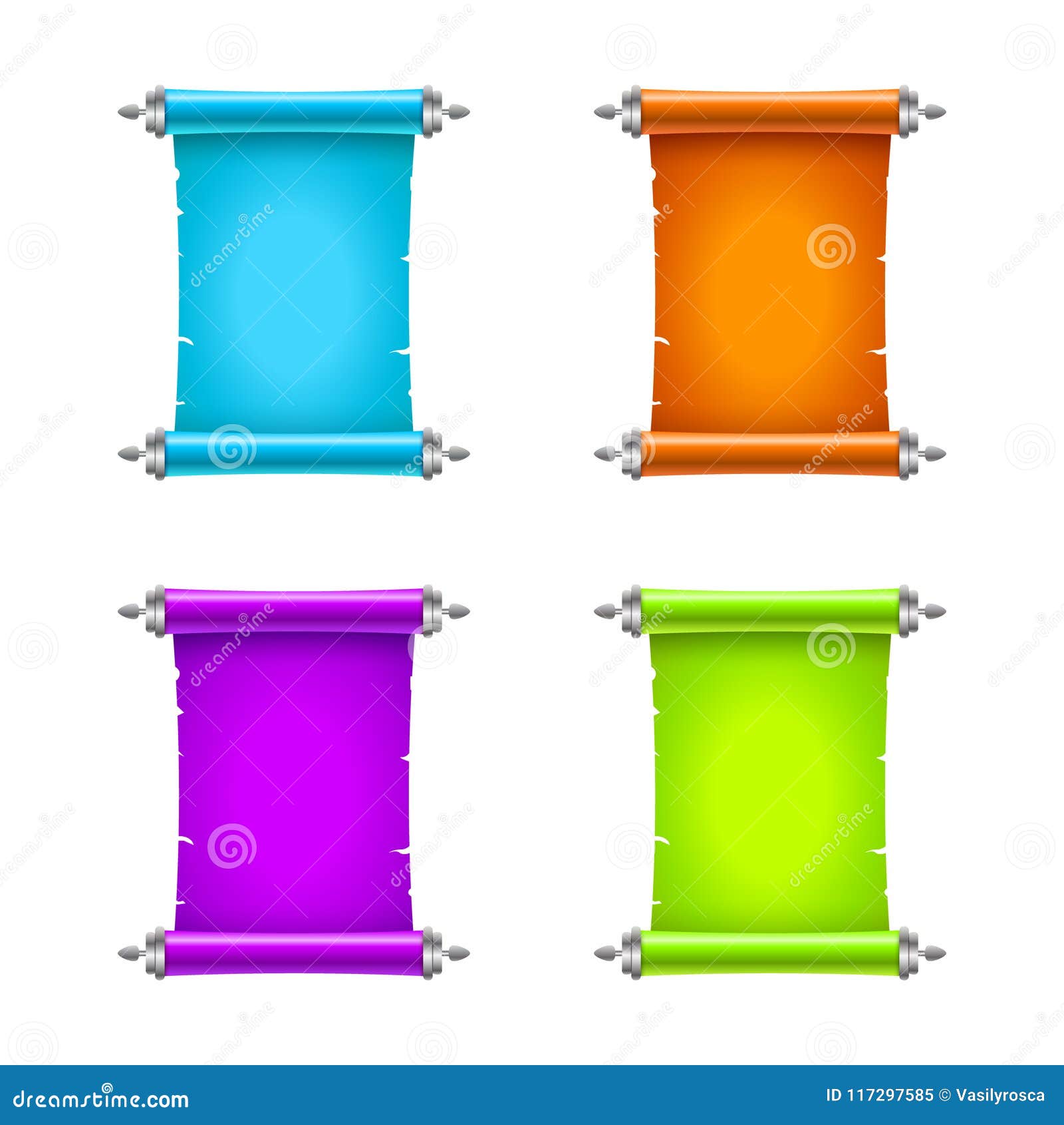 Old Ancient Colorful Scroll Paper with Place for Text. Old Document ...