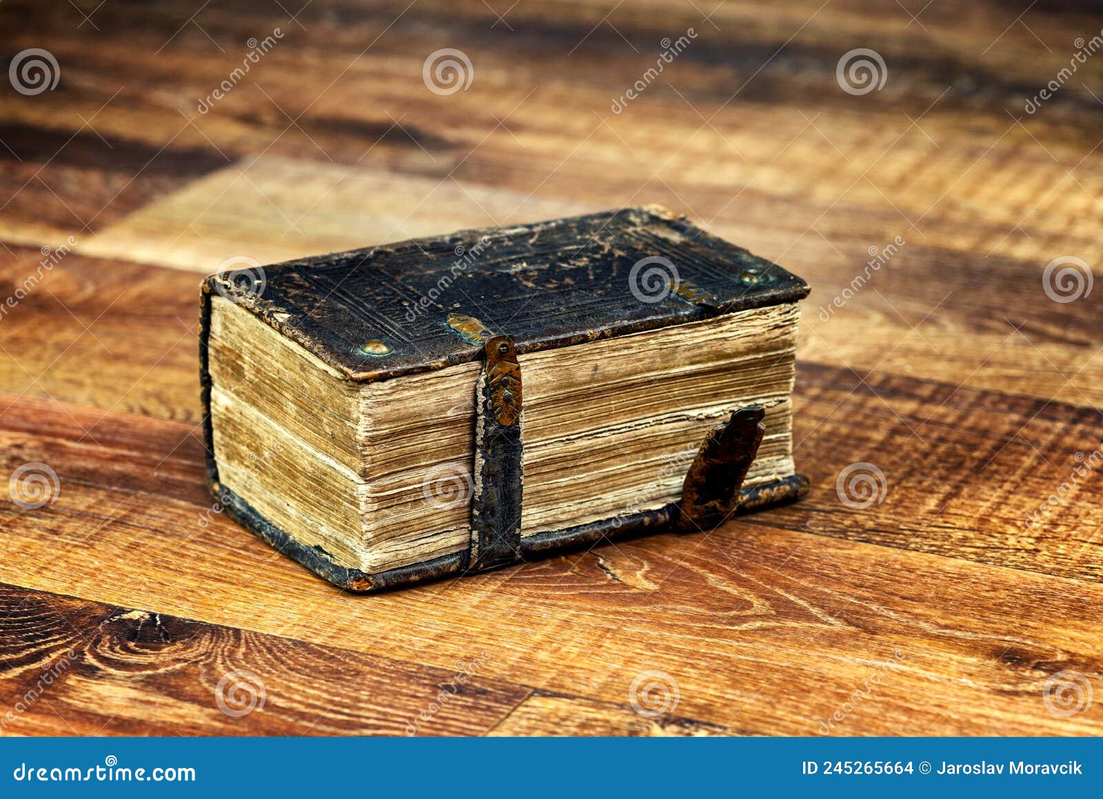 Old ancient leather book stock photo. Image of retro - 245265664