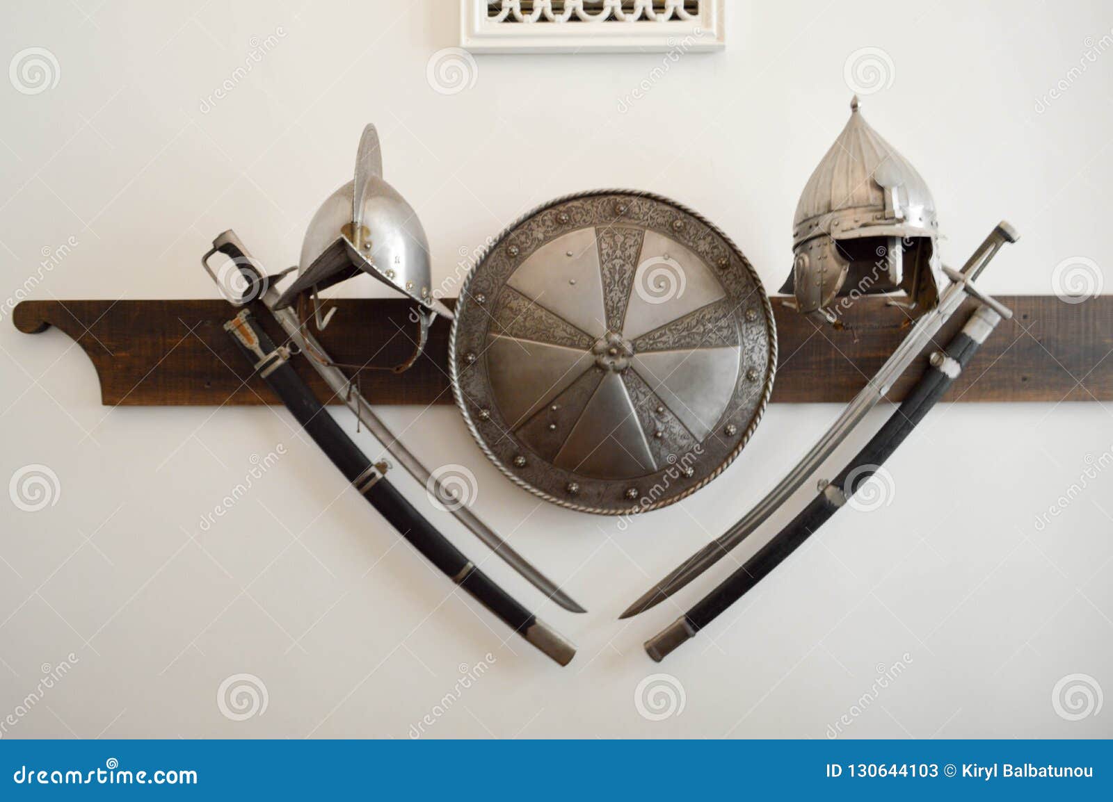 Old Ancient Medieval Sharp Dangerous Combat Captured Swords, Sab Stock ...