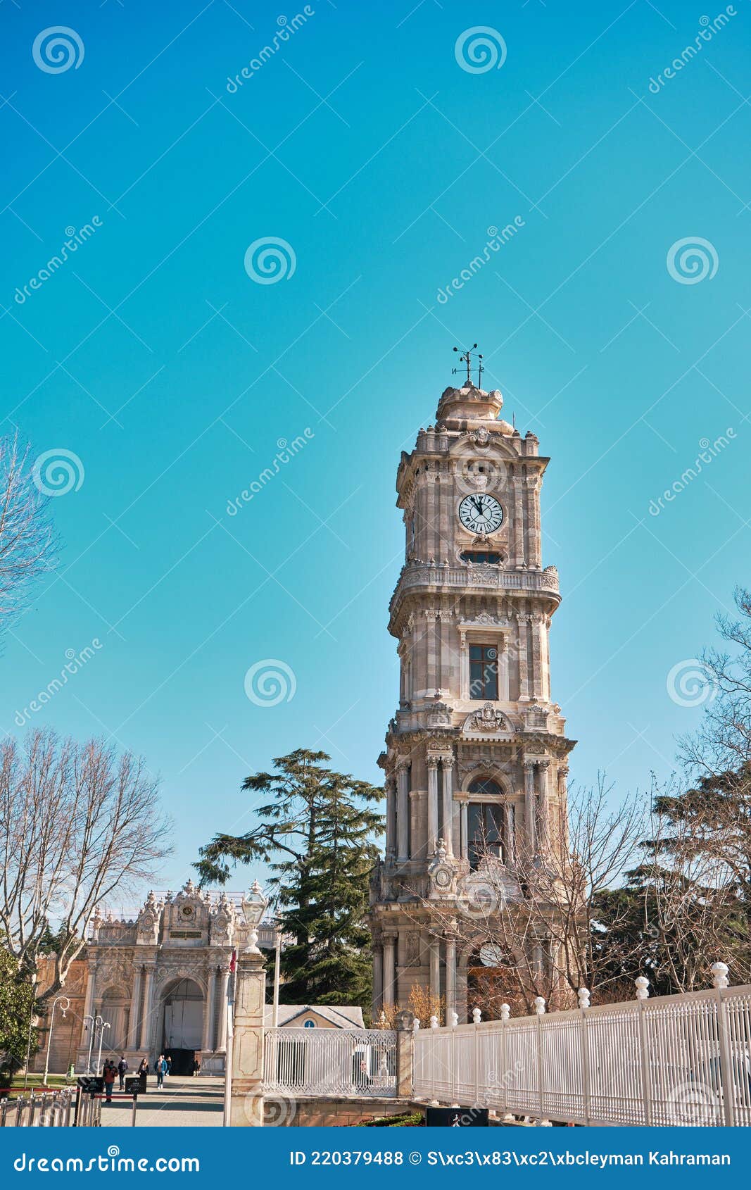 Old and Ancient Ottoman Architecture and Style Clock Tower in Front of ...