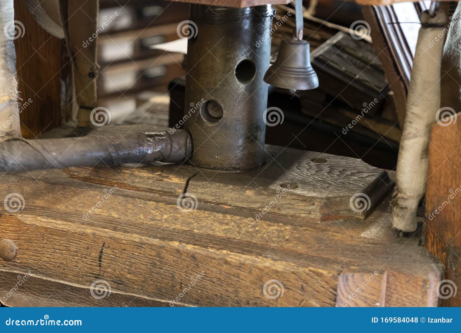Old Ancient Print Machine Hand Press Stock Photo - Image of antique ...