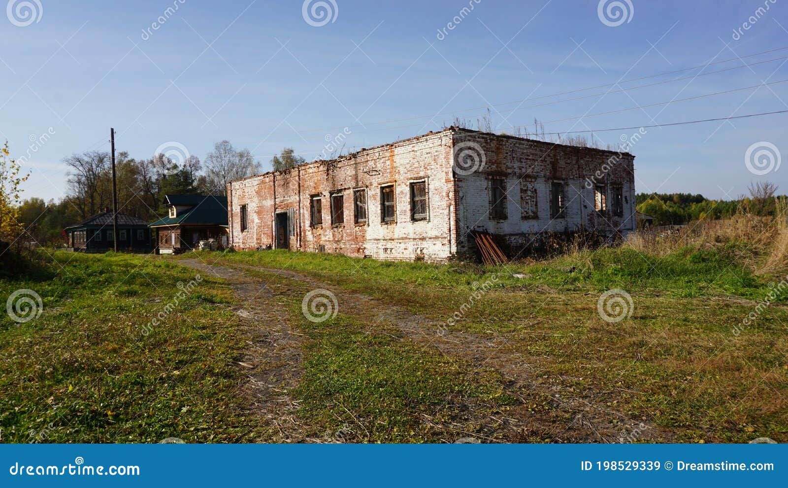 Old Ancient Ruins of a Russian Village Stock Image - Image of castle ...