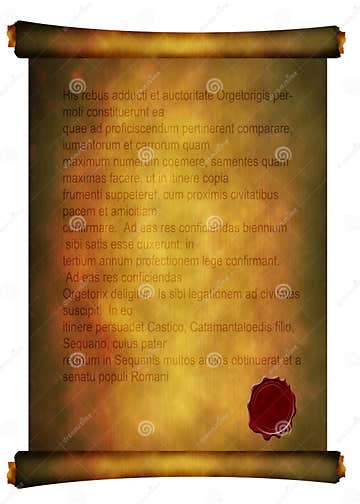 Old ancient scroll stock illustration. Illustration of vintage - 2856772