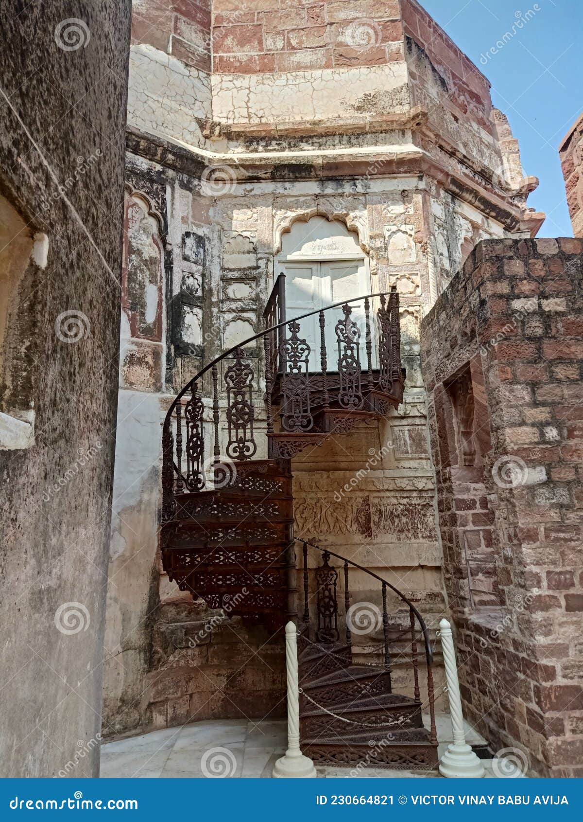 Old Ancient Stair Case Design Built by Kings. Stock Image - Image of ...