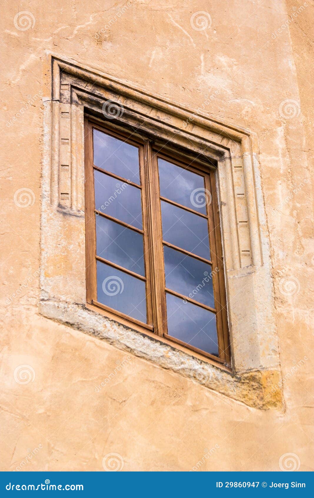 Old Ancient Window Made of Wood Stock Image - Image of painted, grunge ...