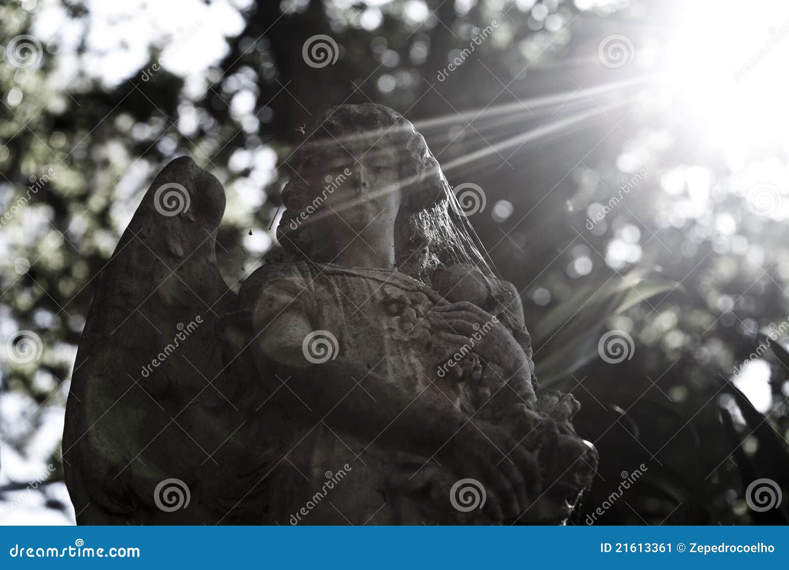 Old angel statue stock image. Image of sculpture, artificial - 21613361