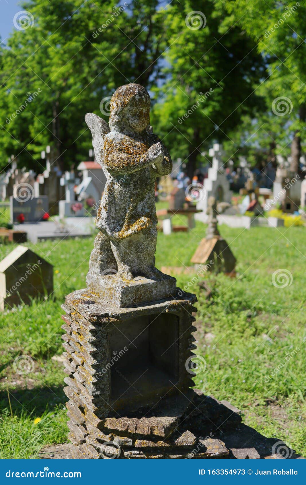 Old angel statue stock image. Image of church, classical - 163354973