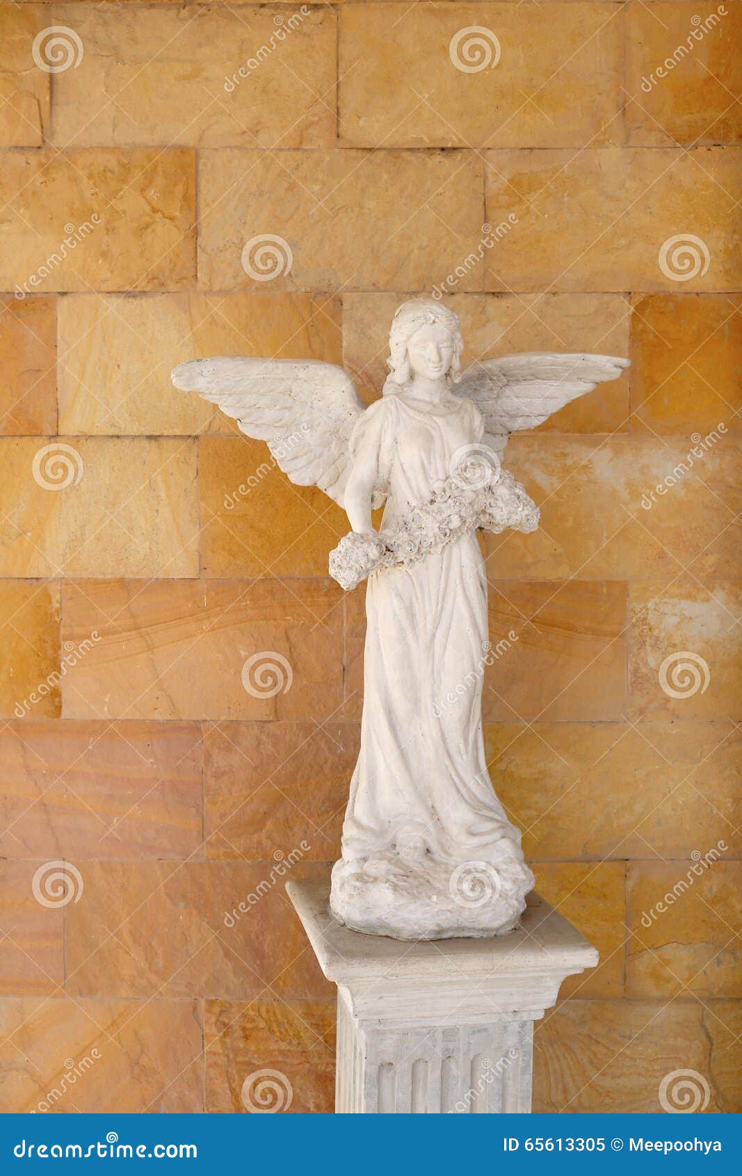 Old Angel statue. stock image. Image of brick, show, angel - 65613305