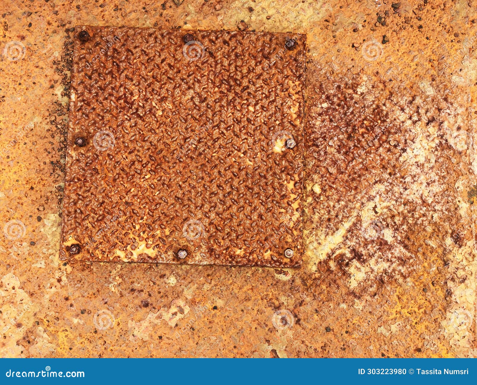 The Old Anti-slip Steel Plate Rusting Background Stock Photo - Image of ...