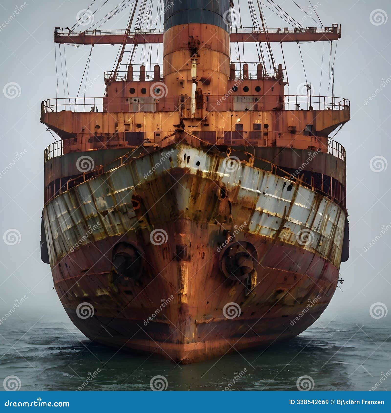Rustic Cargo Container Transport Ship Vessel Stock Image - Image of ...