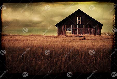Old antique barn in field stock image. Image of antiqued - 17580839