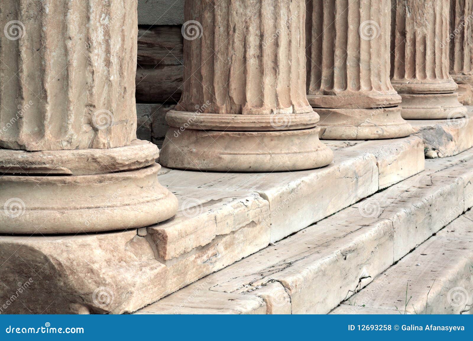 Old antique columns stock photo. Image of staircase, myths - 12693258