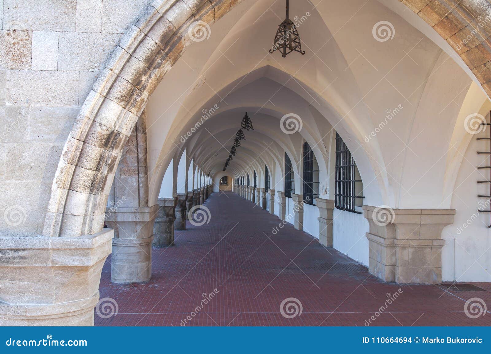 Old Antique Curved Structure Forming a Passage or Corridor Building ...