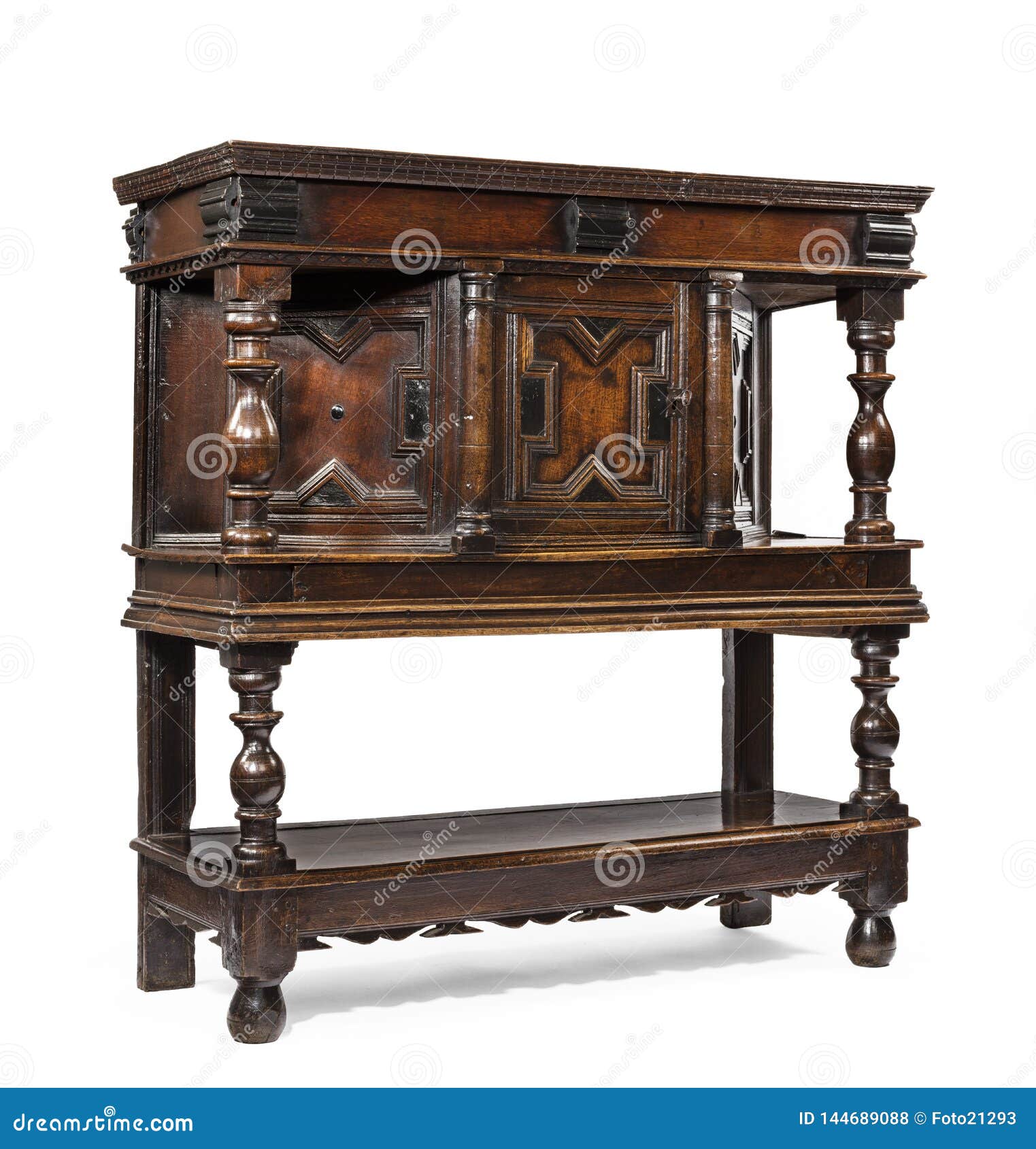 Oak medieval cupboard stock photo. Image of decoration - 144689088