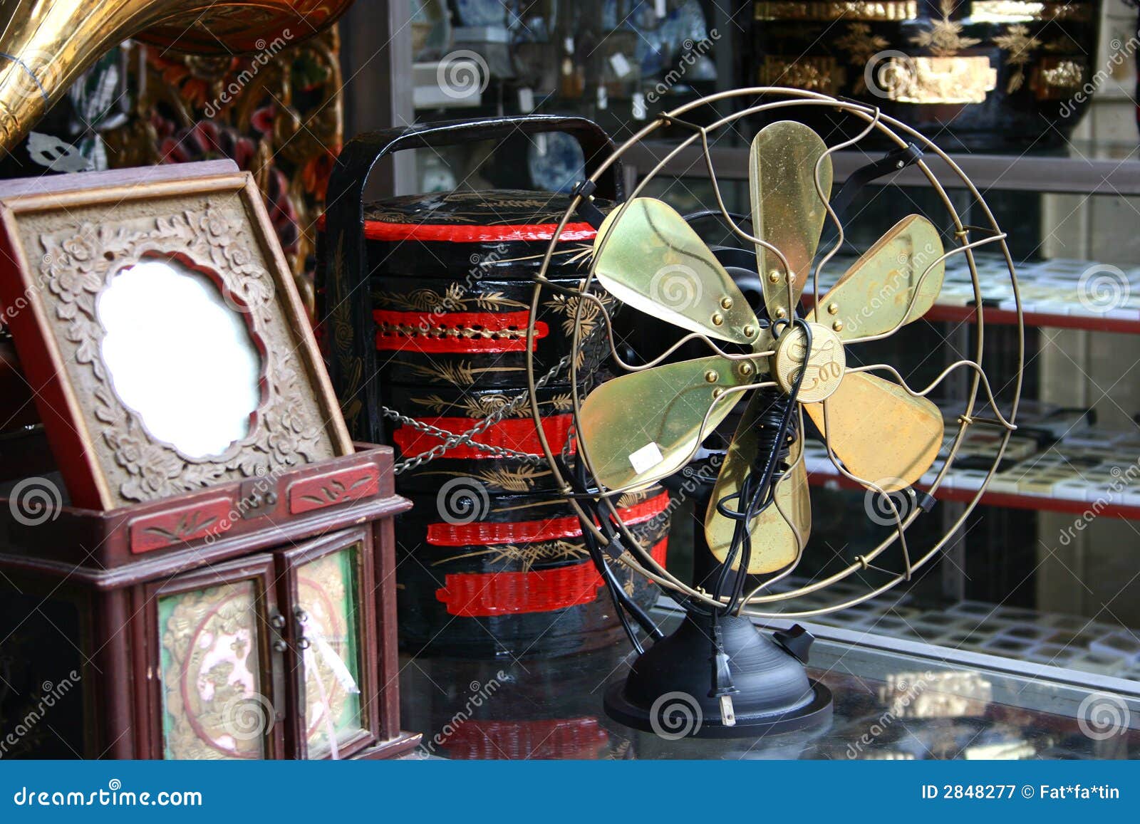Old antique fan stock image. Image of memory, metal, travel - 2848277