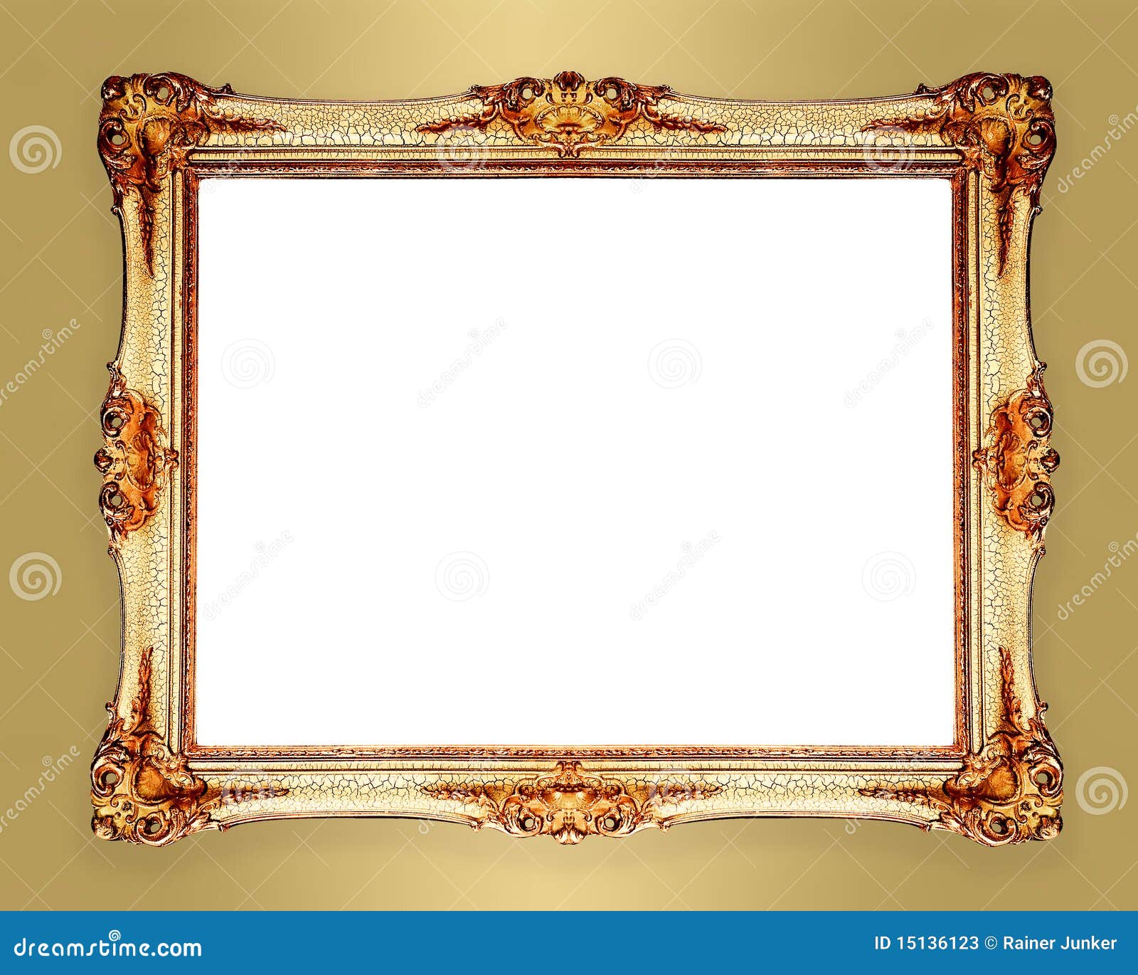Old antique gold frame stock illustration. Illustration of frame - 15136123