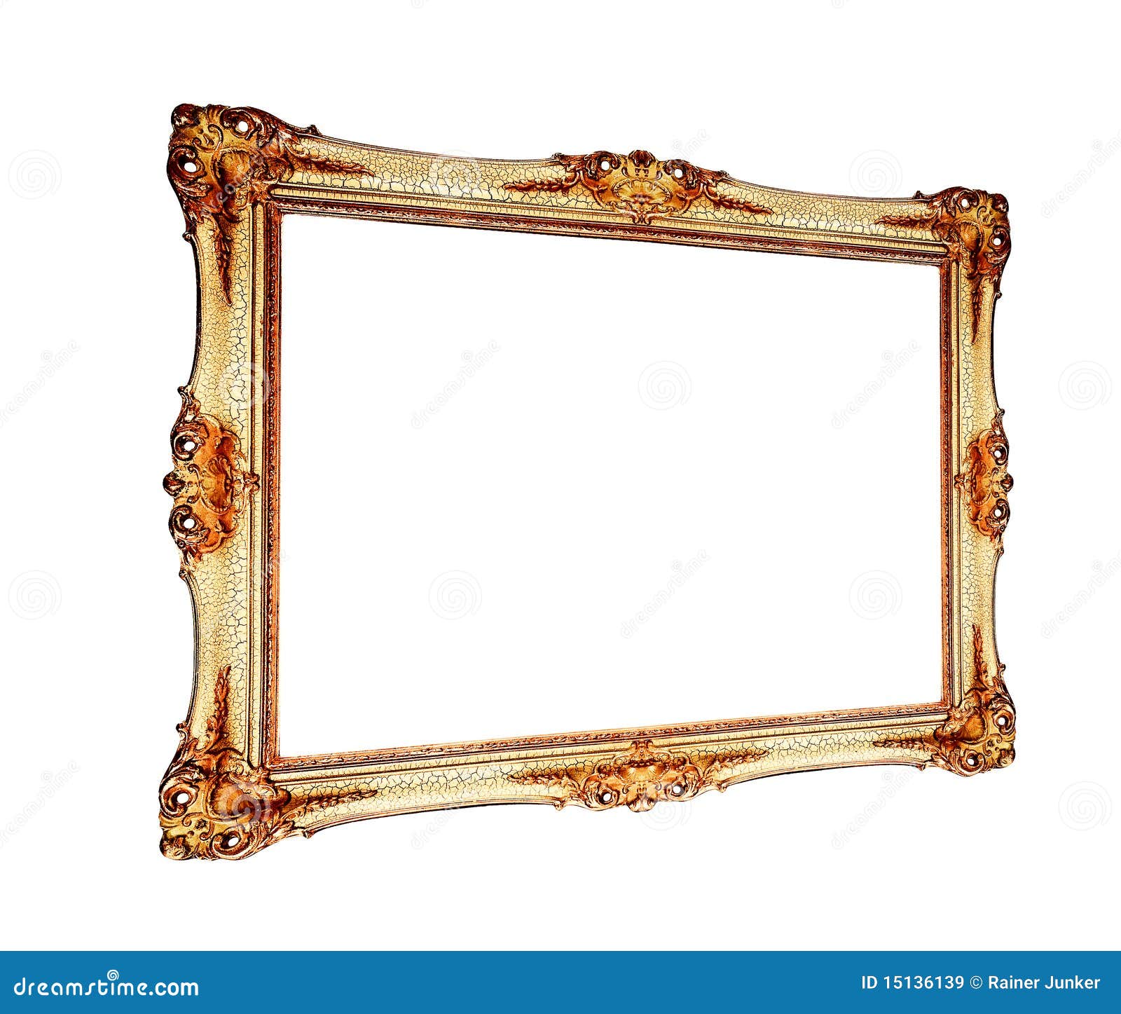 Old antique gold frame stock image. Image of design, museum - 15136139